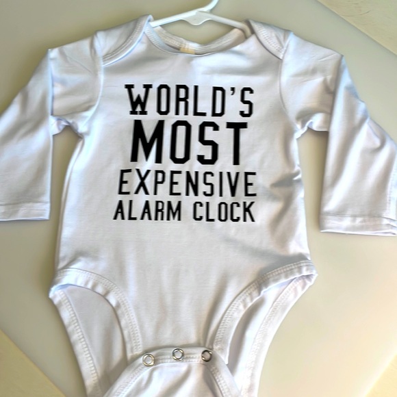 One Pieces | Nwot Worlds Most Expensive Alarm Clock Long Sleeve Onesie ...